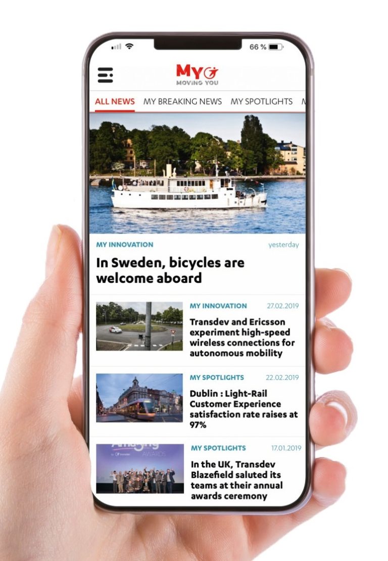 "MY", the new mobile application dedicated to Transdev's news