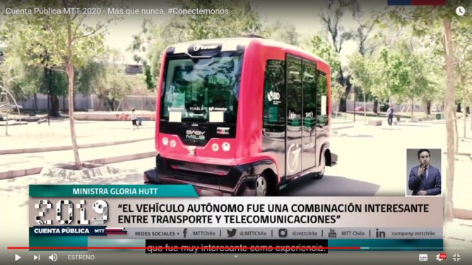 Chile's government recognises the Transdev’s Autonomous Vehicle Project