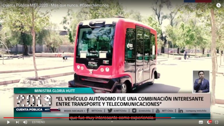 Chile's government recognises the Transdev’s Autonomous Vehicle Project