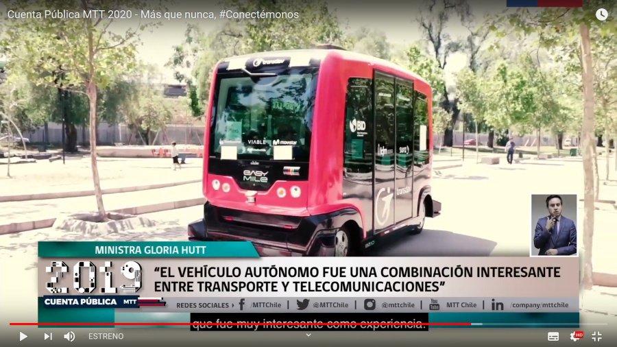 Chile's government recognises the Transdev’s Autonomous Vehicle Project
