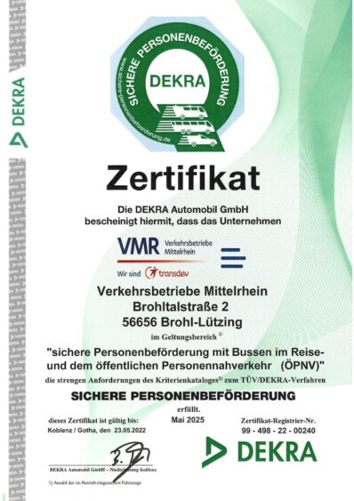 Transdev in Germany receives DEKRA seal of approval