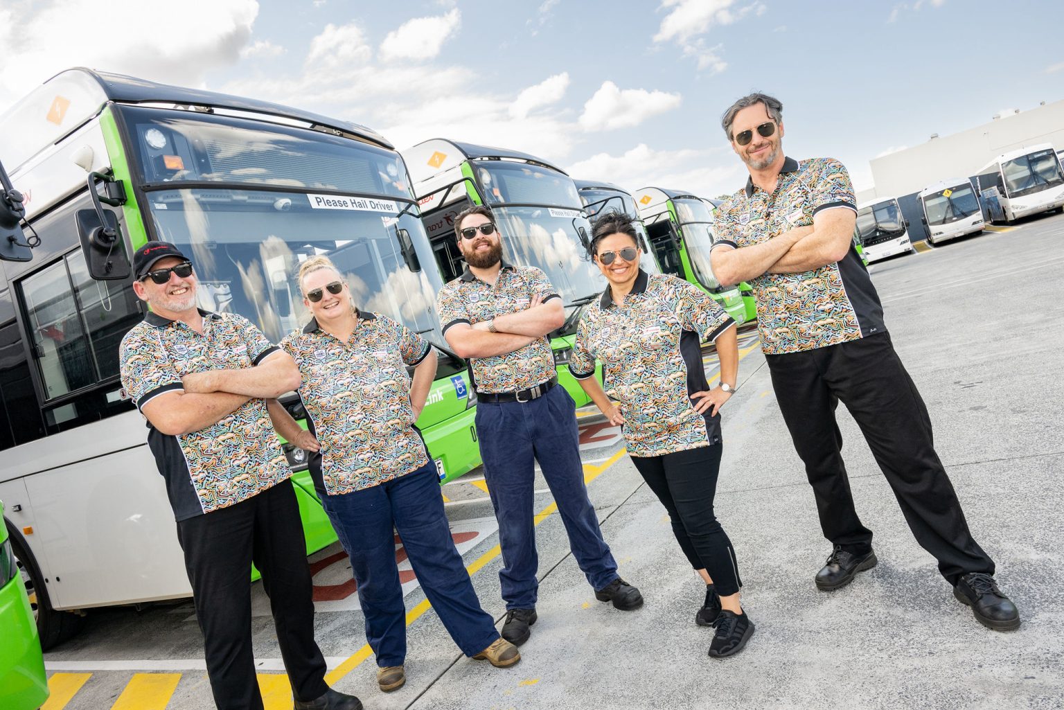 Transdev Australia's drivers embraces funky shirt Friday